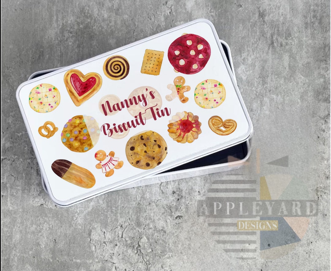 Personalised Biscuit Tin, Nan, Grandma, Nanny, Dad/grandad Personalised ...