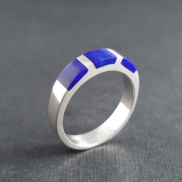 Mens Lapis Ring - Etsy