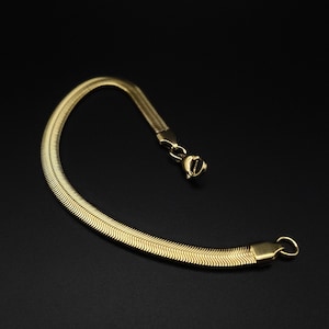 Mens Gold Chain Necklace, Herringbone Chain for Men, Titanium Chain ...