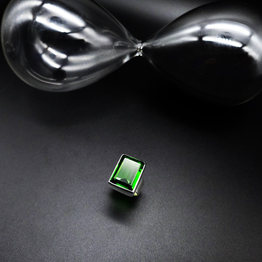 Silver Ring Green Obsidian Handmade Jewelry Gift for Her Natural ...