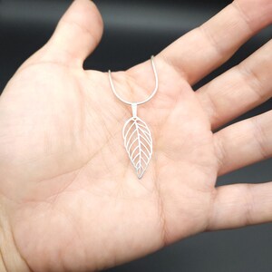 Mens Silver Pendant Necklace Leaf, Chain Necklace for Men, Pendant With ...