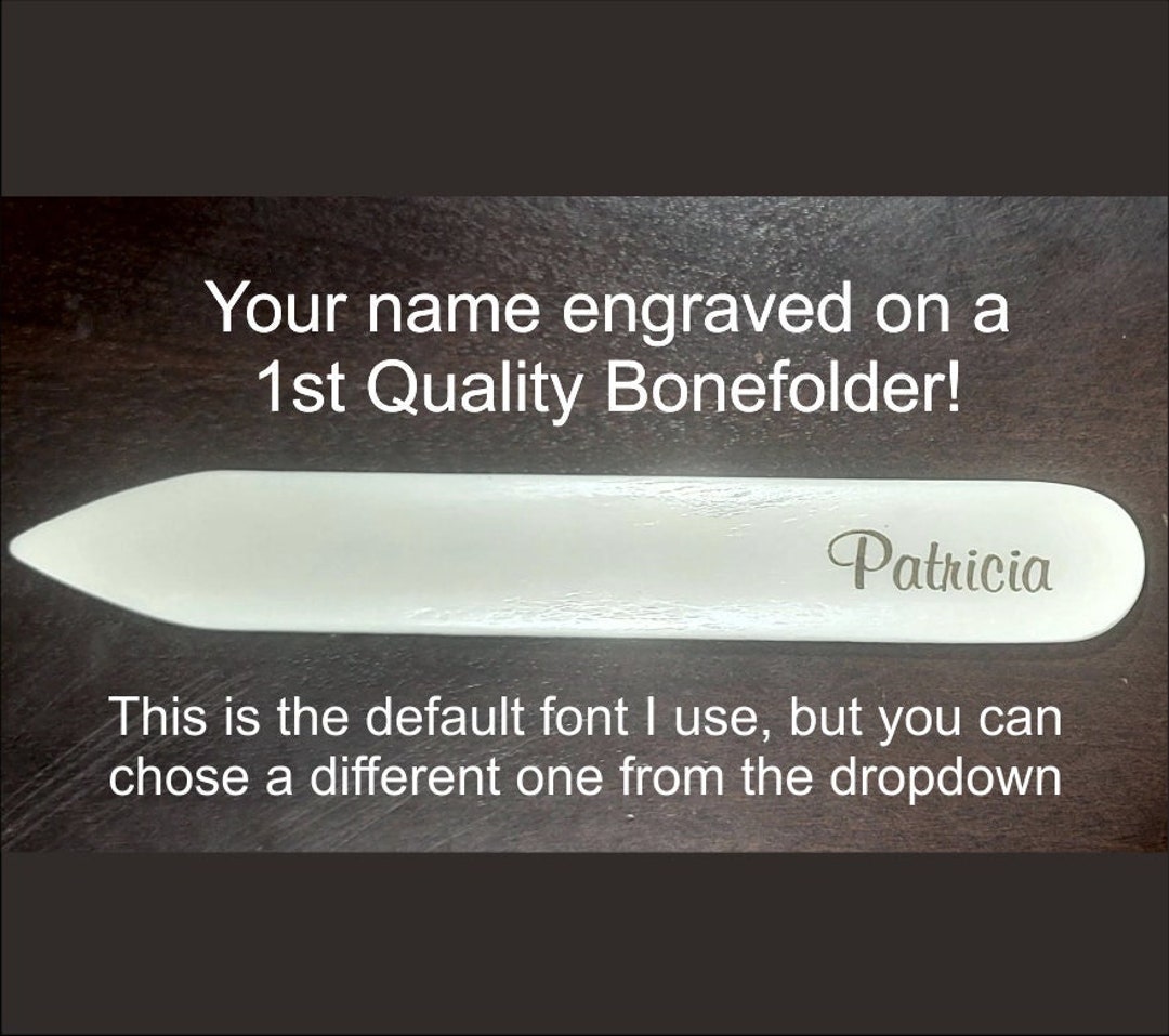 Custom Engraved Bonefolder With YOUR Name on It! PLEASE Read ...