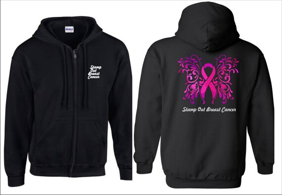 Stamp Out Breast Cancer Zip Hoodie | Etsy