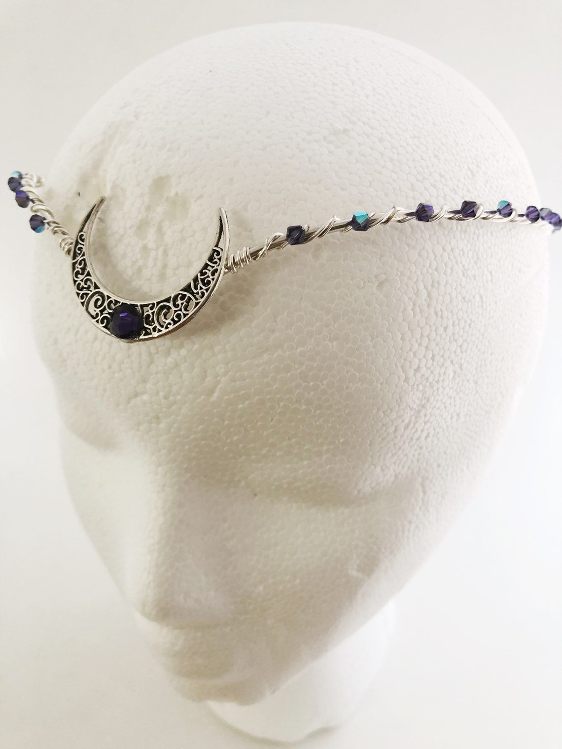 Moon Circlet Silver Elven Circlet | Etsy