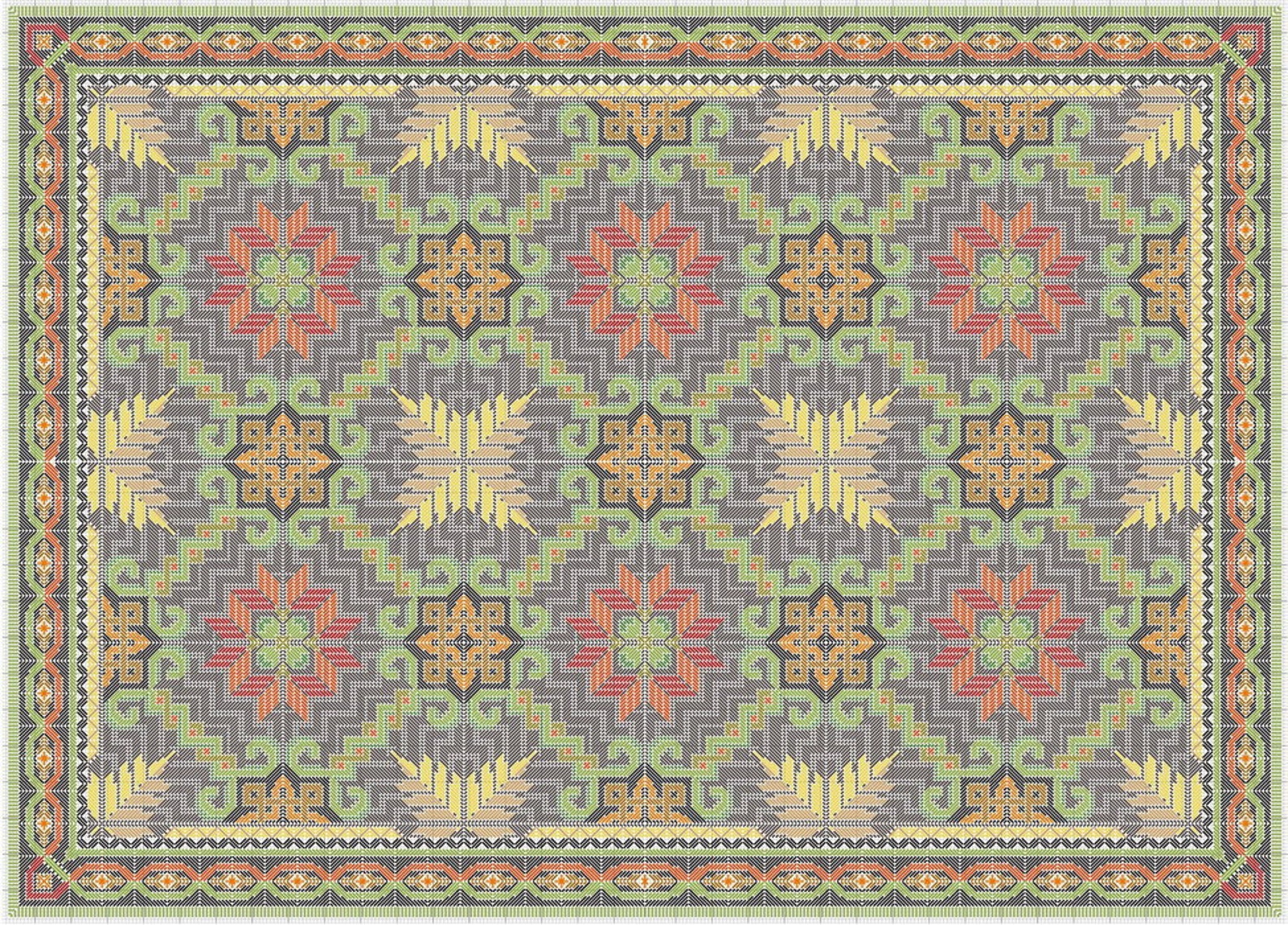 Harvest Feast Mini Rug Canvaswork Pattern - Etsy