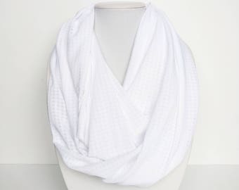 White Infinity Scarf | Etsy
