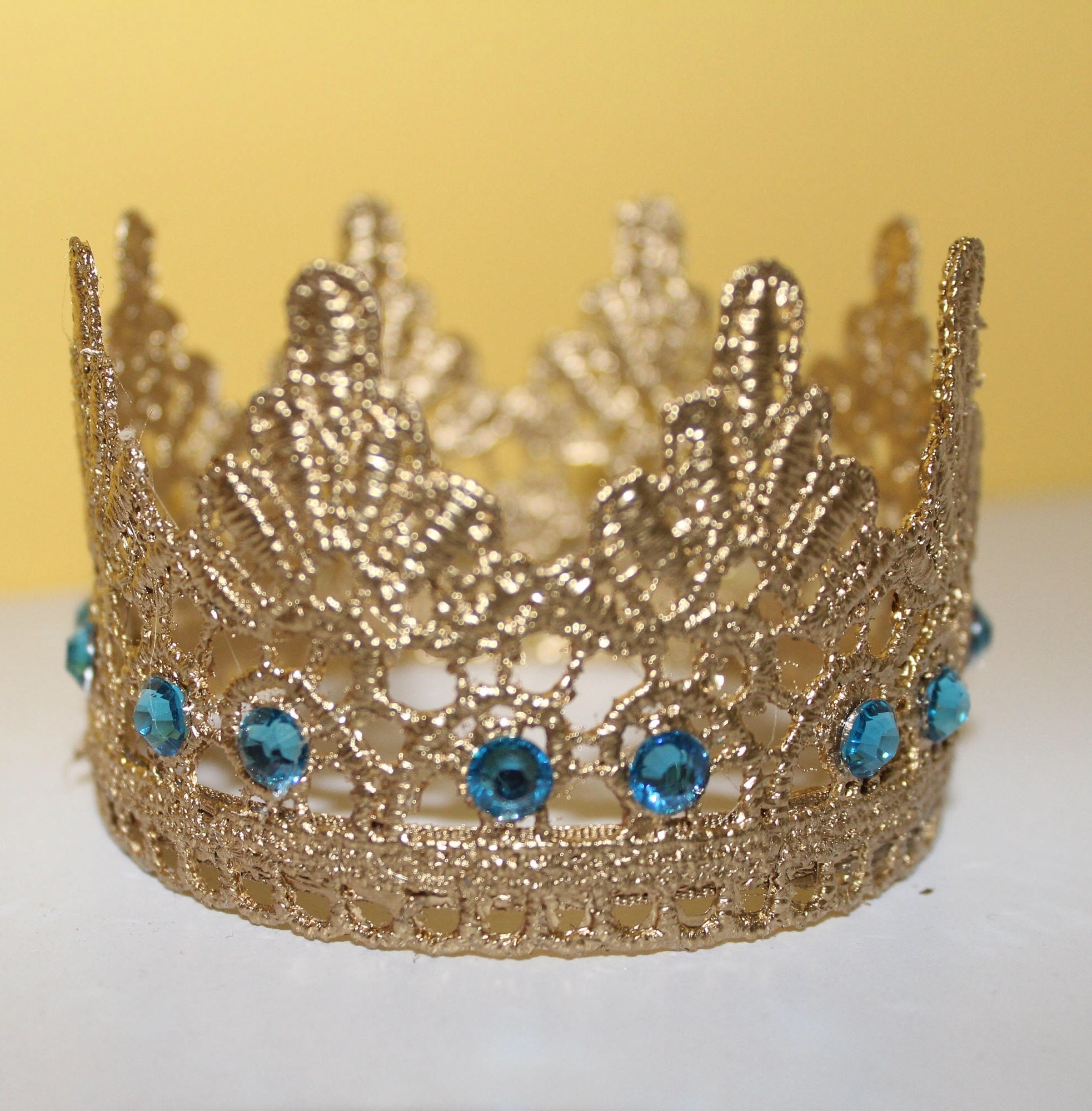 GOLD Lace CrownPRINCE CrownCake mash crownMini crownCake | Etsy