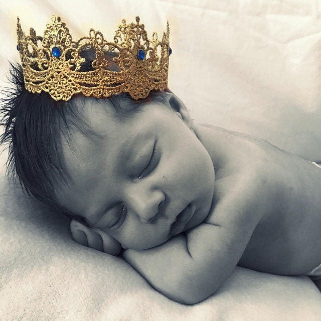 GOLD Mini Crownprime Baby Crowncake Topperbaby Boy | Etsy