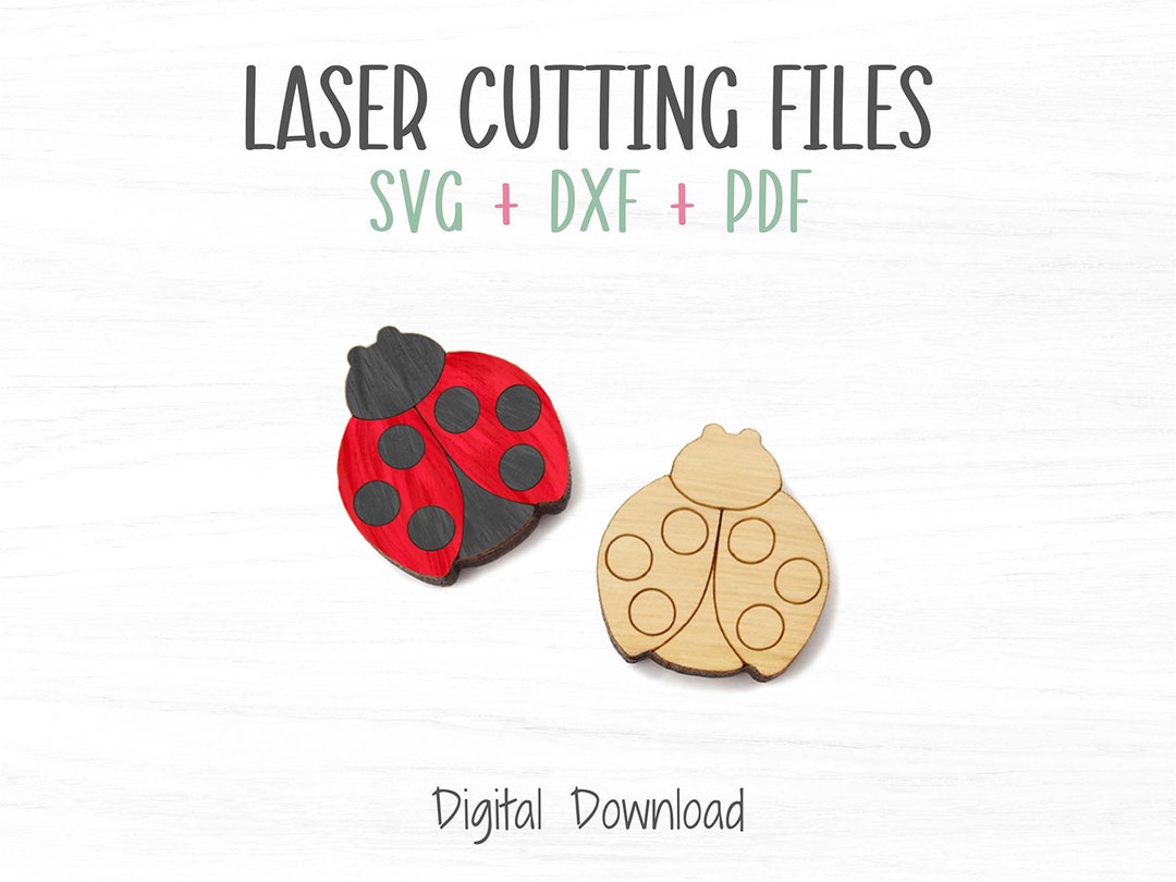 Ladybug Laser SVG File, Cut and Score DIY Cabochon Stud Earrings ...