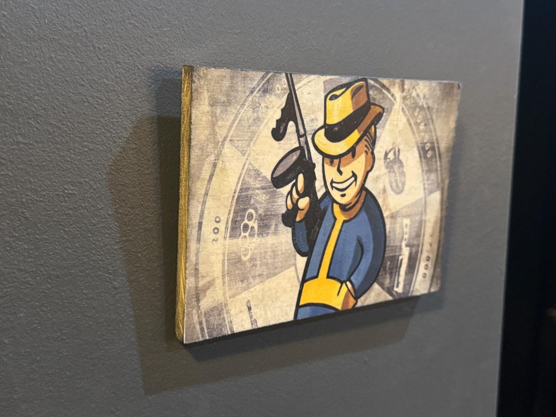 Fallout New Vegas Vault Boy Wood Sign - Etsy