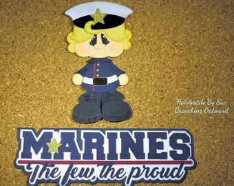 Marine Male or Female Premade Scrapbooking Embellishment | Etsy