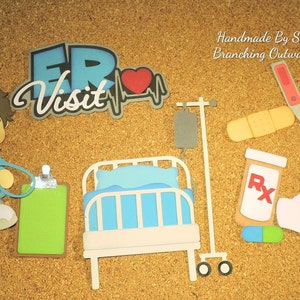 ER Visit Doctor Nurse Hospital Paper Piecing Cute Premade Scrapbooking ...