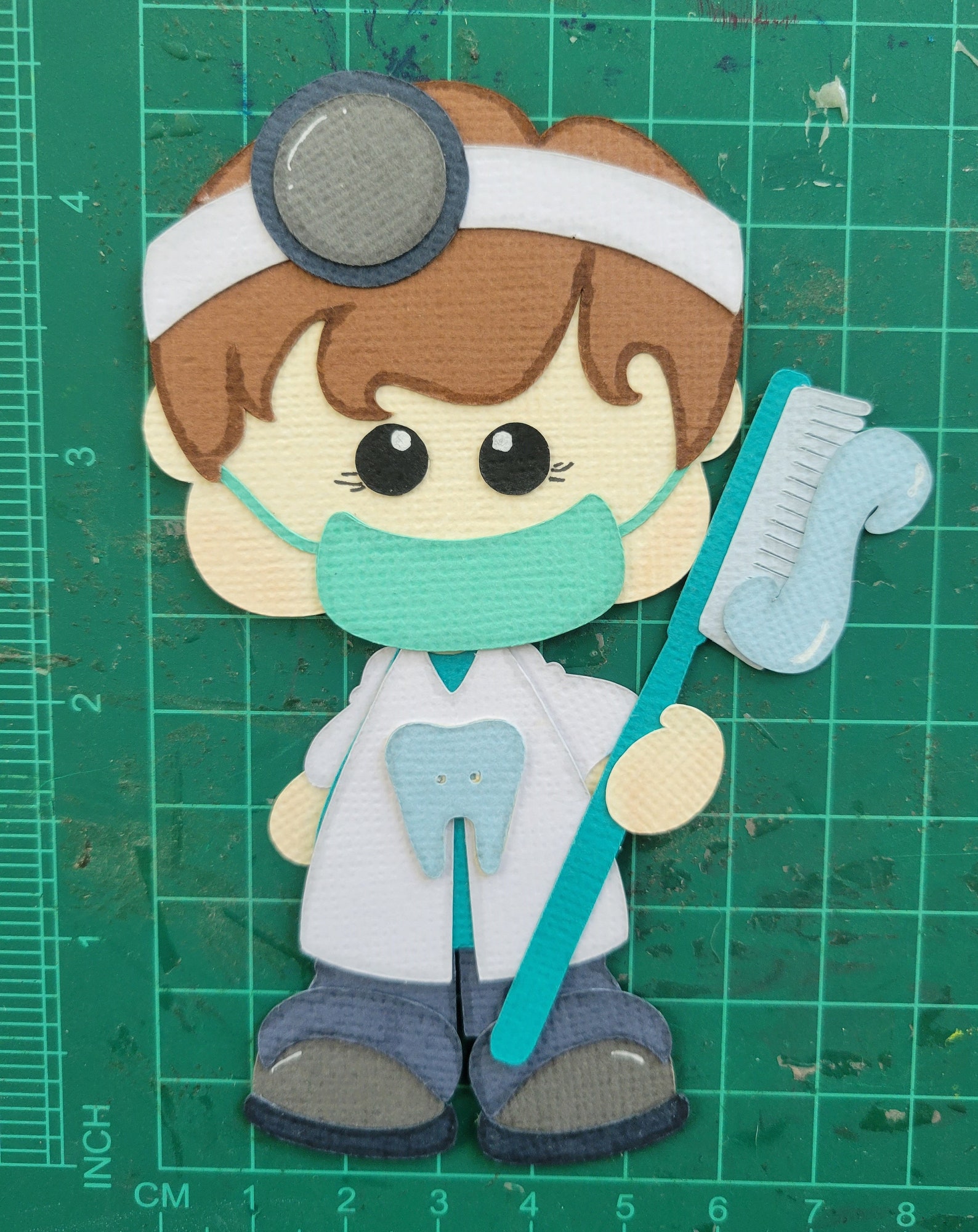 Handmade Paper Piecing Dentist Scrapbook Embellishment - Etsy