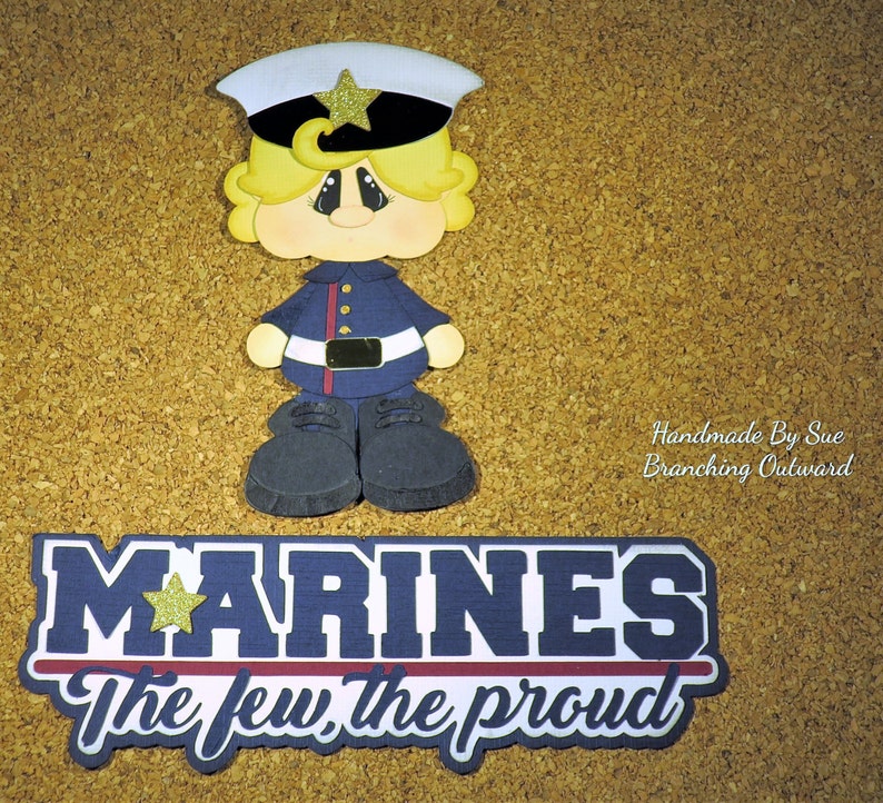 Handmade Marine Scrapbook Embellishment: Paper Piecing - Etsy