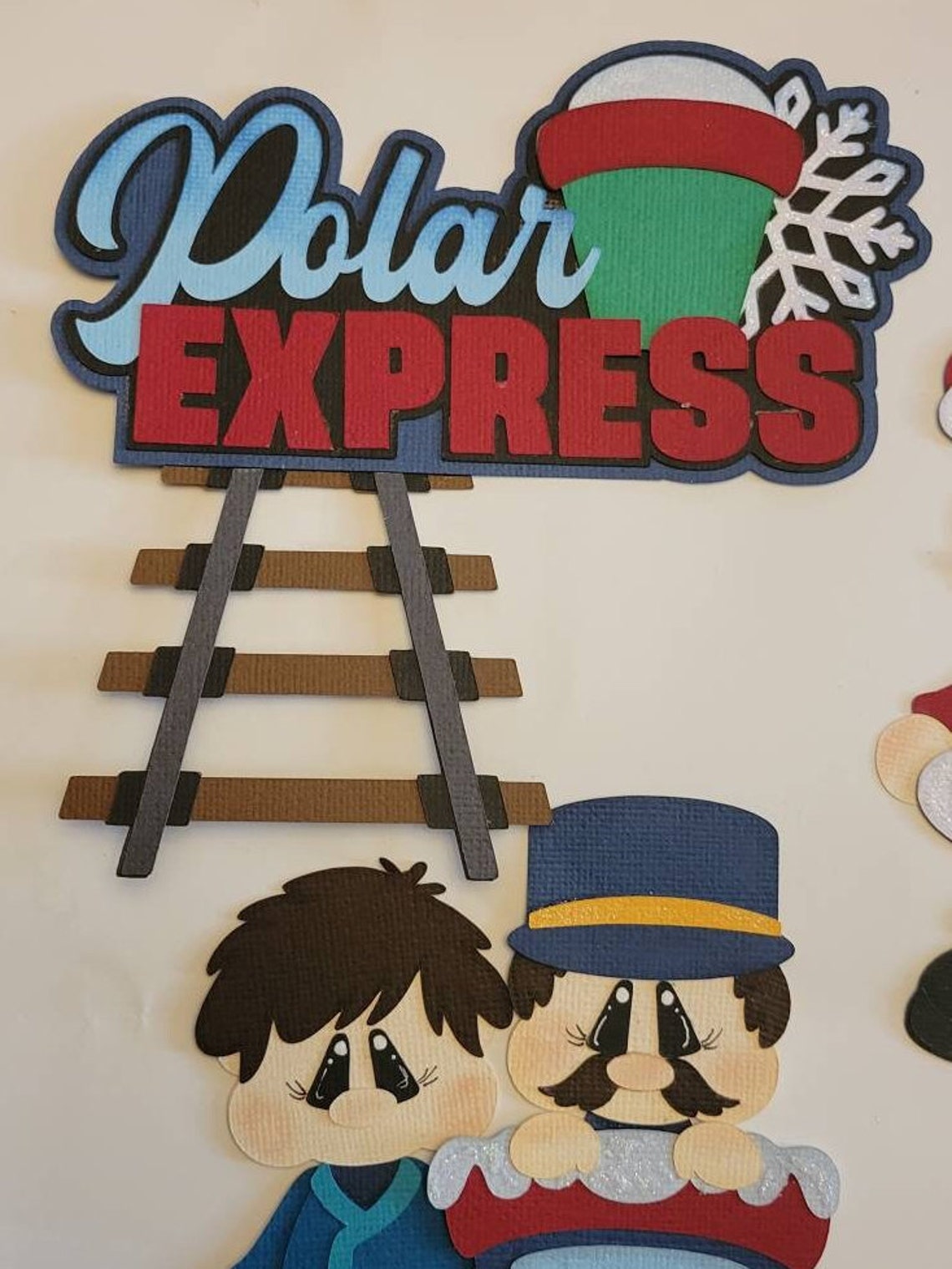 Polar Bear Express Santa Paper Piecing Cute Premade - Etsy
