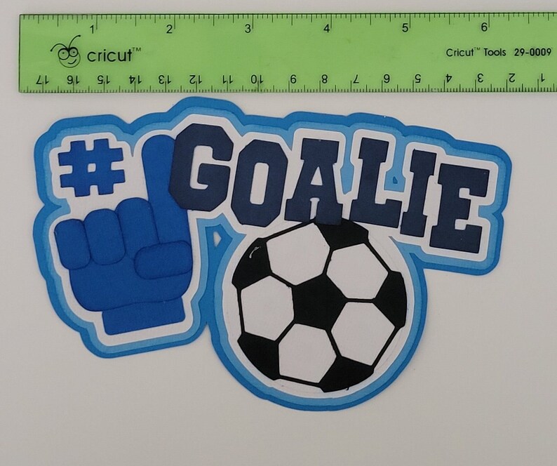 Handmade Soccer Goalie Paper Piecing: Scrapbook Embellishment - Etsy