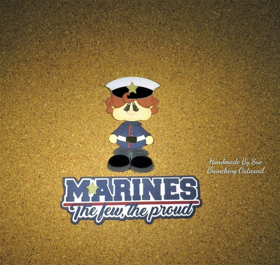 Marine Male or Female Premade Scrapbooking Embellishment | Etsy
