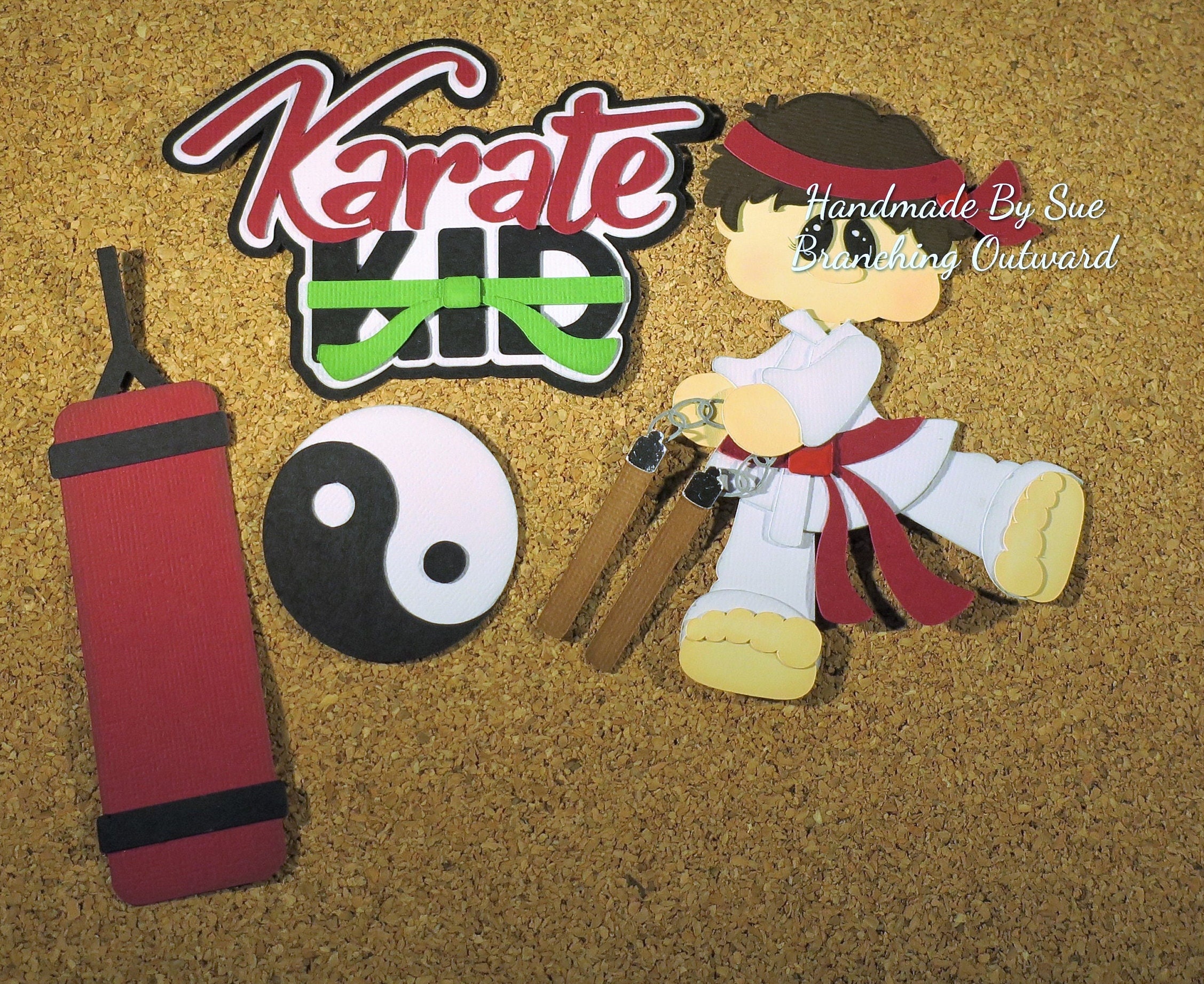 Karate Kid Boy or Girl Paper Piecing Cute Premade Scrapbooking - Etsy