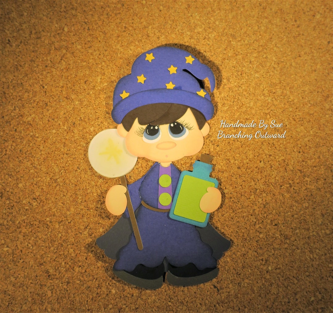 Wizard Paper Piecing Premade Scrapbooking Embellishment Hand Made Not ...