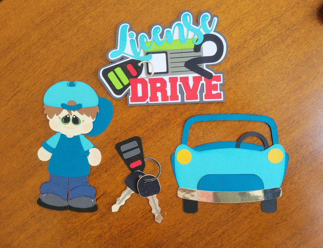 Handmade License 2 Drive Paper Piecing Embellishment - Etsy