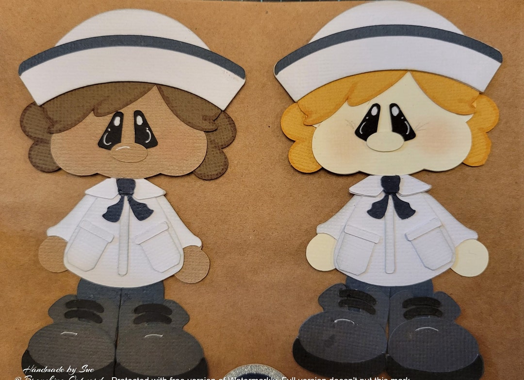 Navy Male or Female Premade Scrapbooking Embellishment Military Navy ...