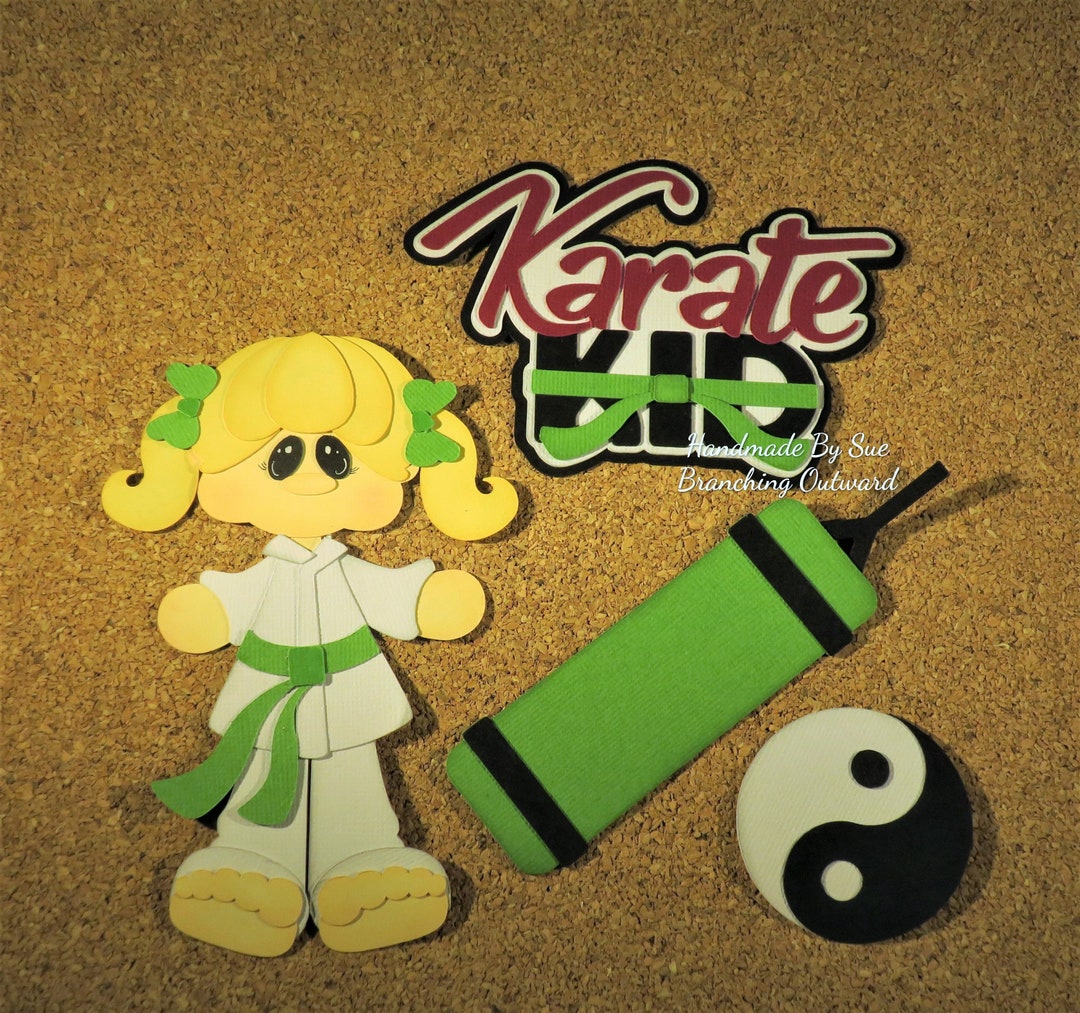 Handmade Karate Kid Paper Piecing Scrapbook Embellishment - Etsy