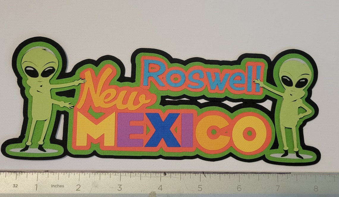 Handmade Roswell New Mexico Aliens Scrapbook Embellishment - Etsy