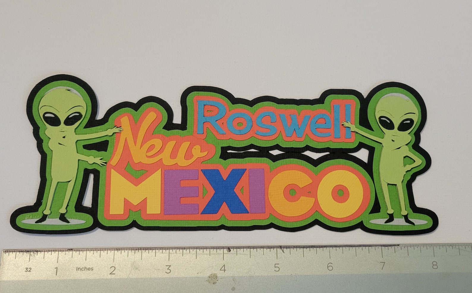 Roswell New Mexico Aliens Title! Paper Piecing Premade Scrapbooking ...
