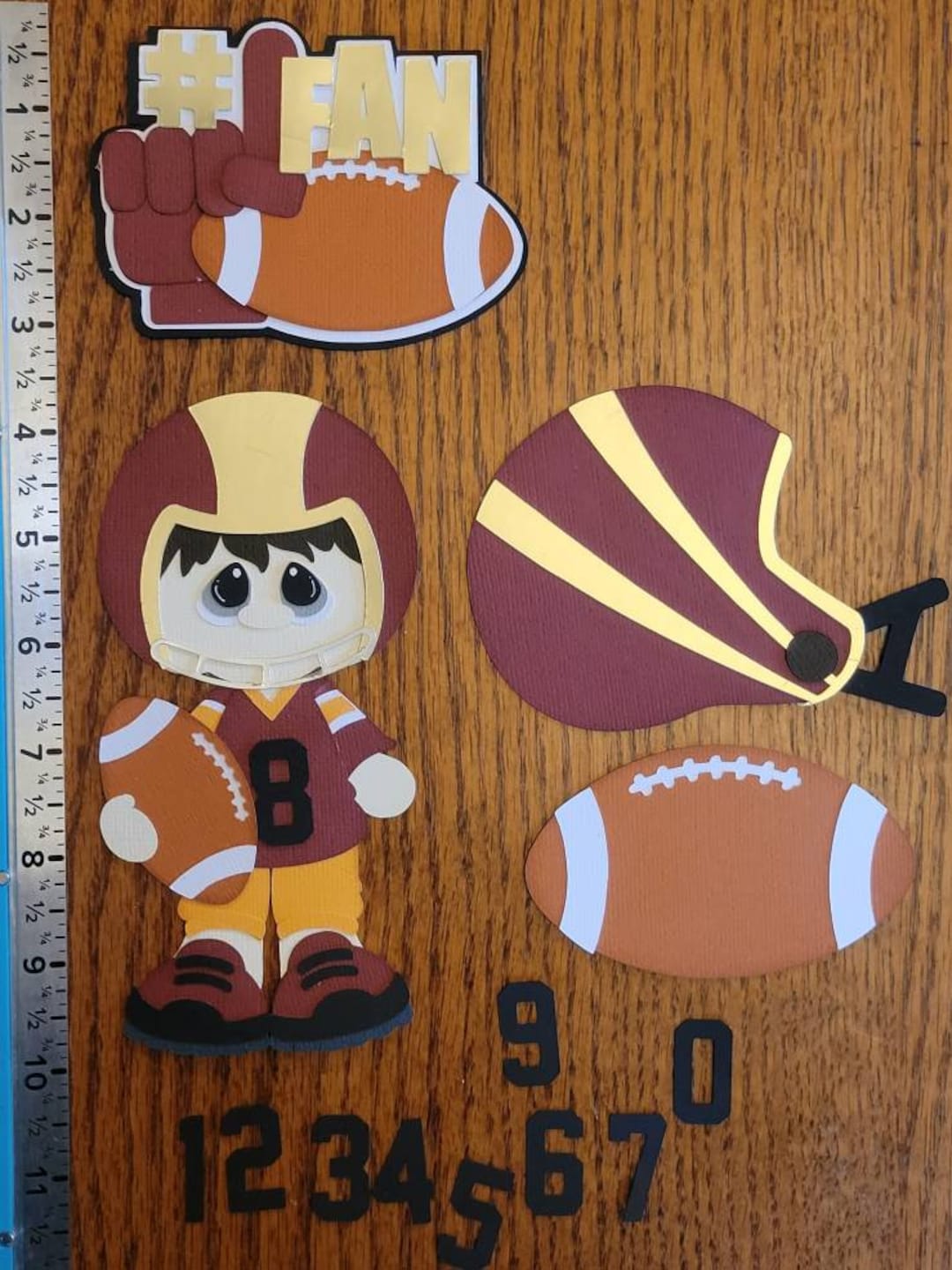 Football Star or Football #1 Fan Paper Piecing Cute Premade ...