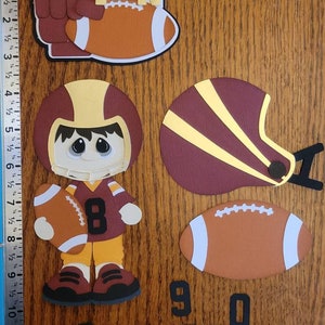 Handmade Football Scrapbook Embellishment: #1 Fan or Football Star - Etsy