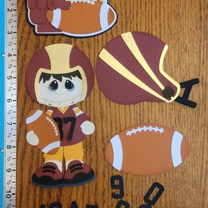 Football Star or Football #1 Fan Paper Piecing Cute Premade ...