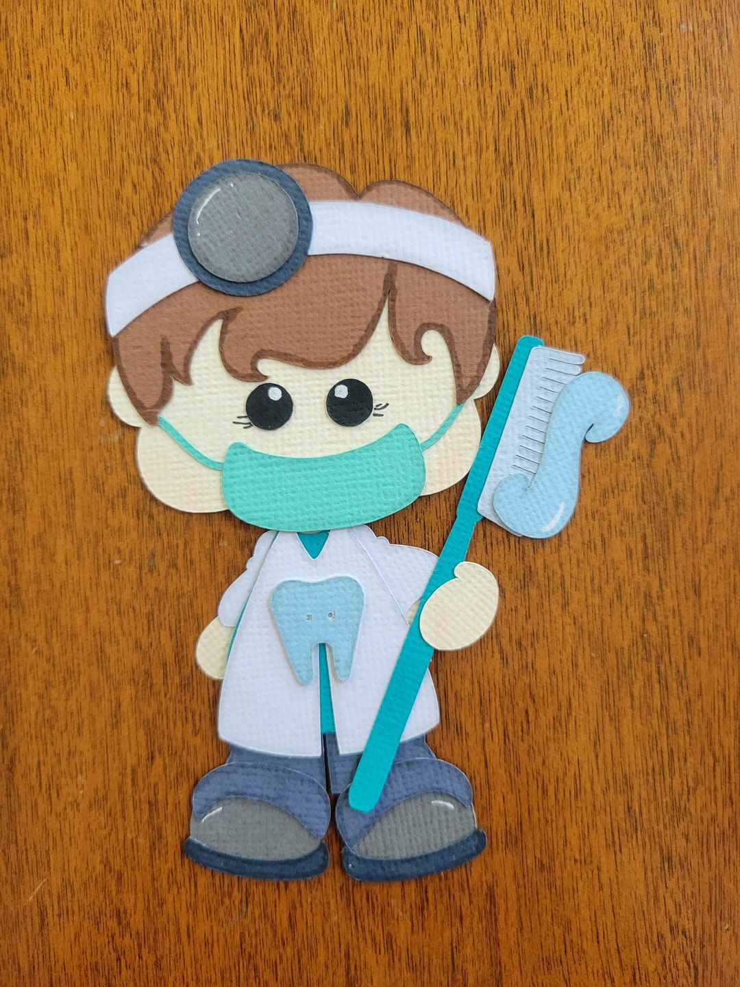 Handmade Paper Piecing Dentist Scrapbook Embellishment - Etsy