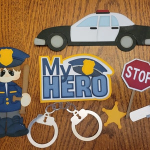 Paper Piecing Police Male or Female Plus Extras Premade Scrapbooking ...