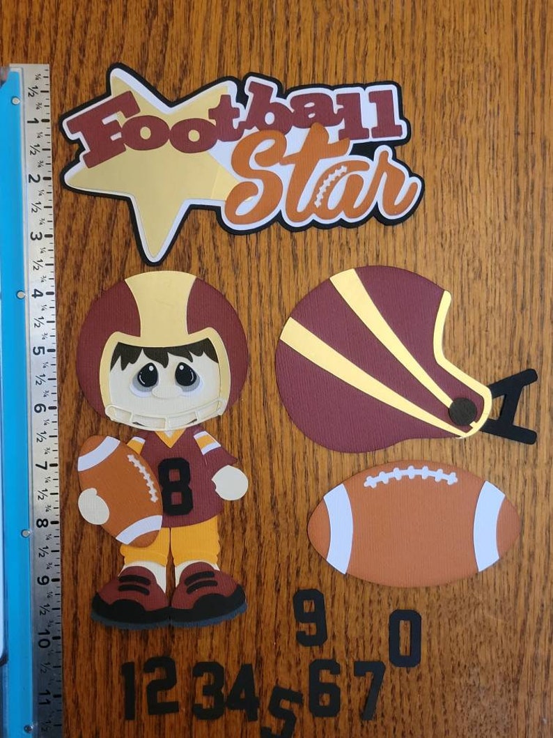 Football Star or Football 1 Fan Paper Piecing Cute Premade - Etsy