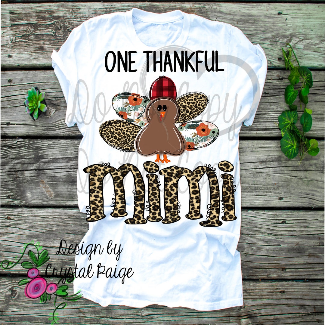 One Thankful Mimi Hand Drawn PNG Digital Download - Etsy