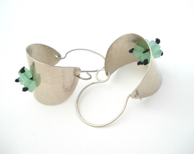 Handmade Earrings-handhammered German Silver Earrings-wrapped - Etsy