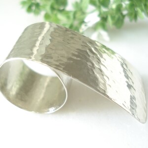 Two Fingers Hammered Silver Adjustable Ring Contemporary Metalwork ...