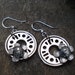 Hard Disk Drive Heads Earrings Riveted Gray Blue Czesh Beads Recycled ...