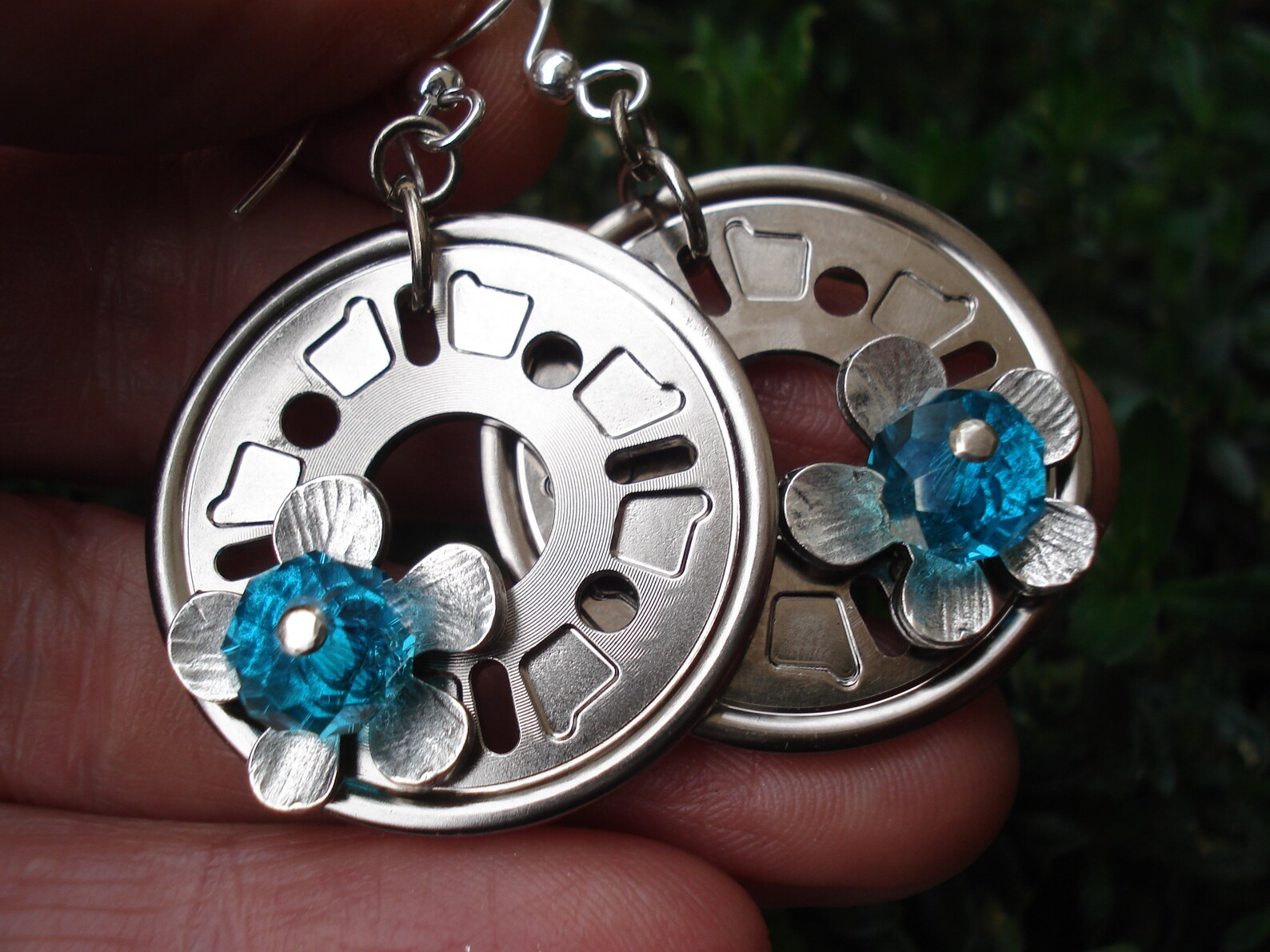 Hard Disk Drive Heads Earrings Riveted Turquoise Czesh Beads - Etsy