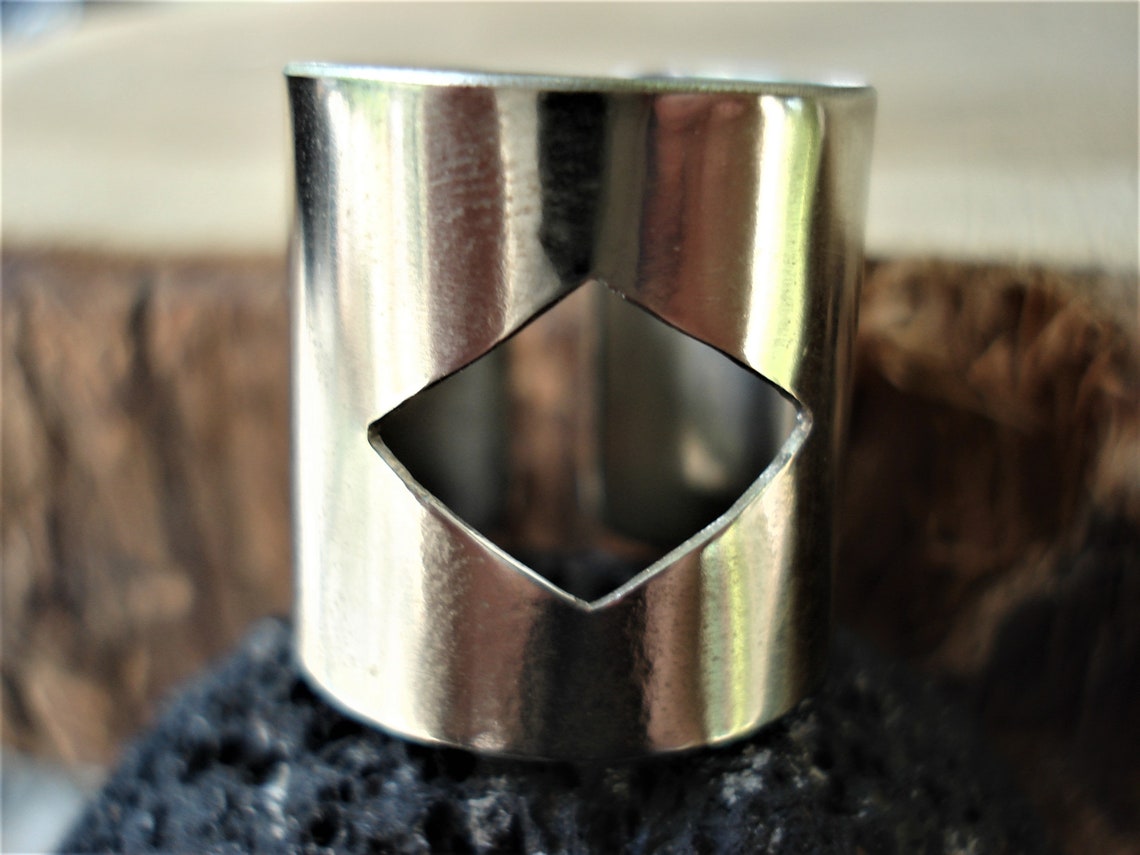 Silver Cut Out Rhombus Ring Modern Geometric Adjustable Ring - Etsy