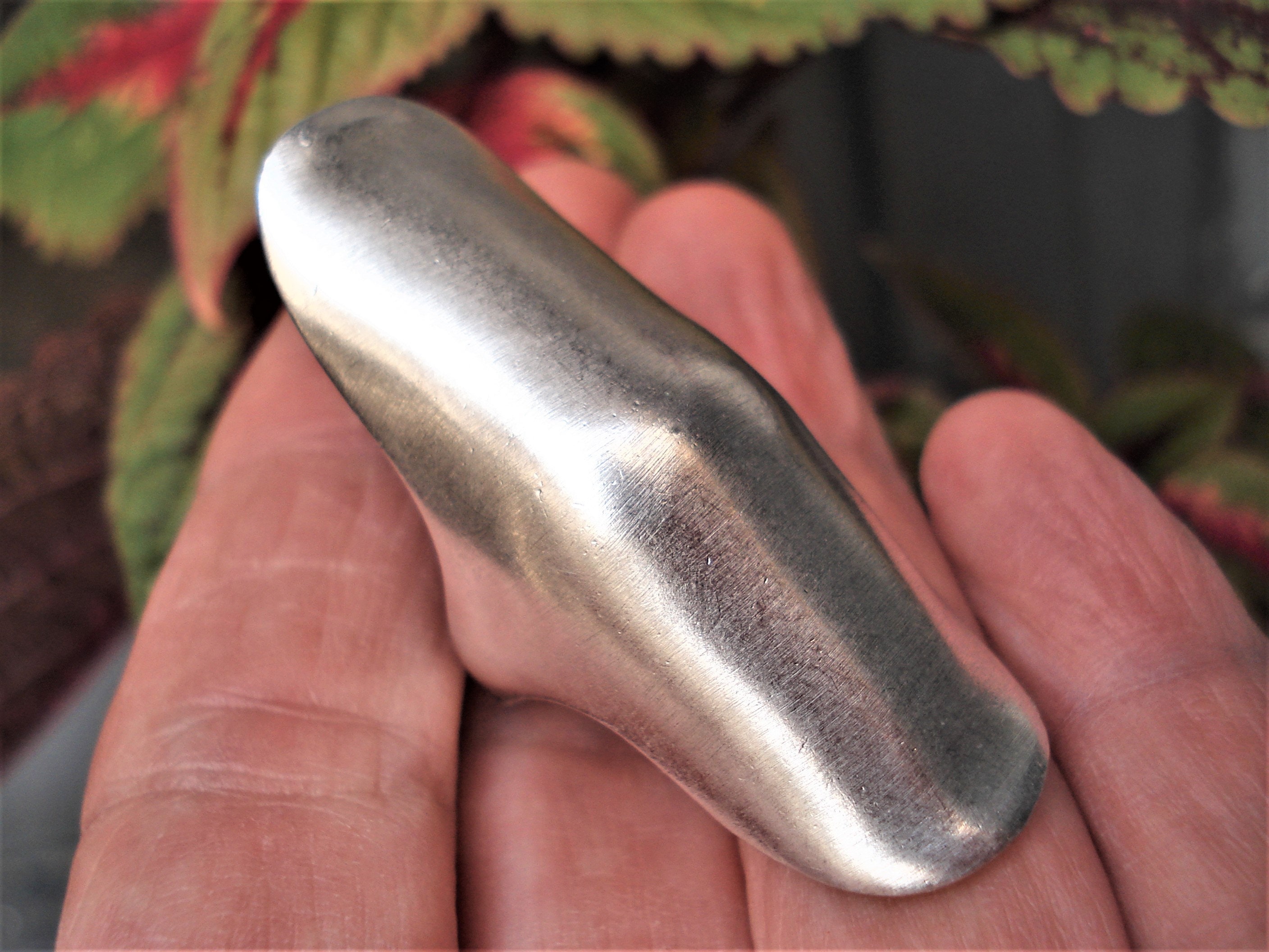 Full Finger Silver Ring Long Statement Chunky Ring Extra Wide - Etsy