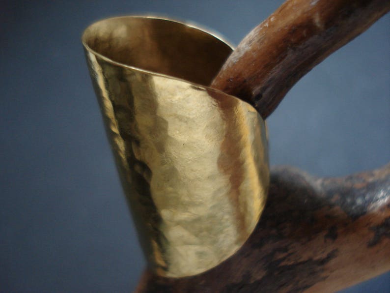 Hammered Bronze Wide Band Ring Adjustable Modern Statement | Etsy