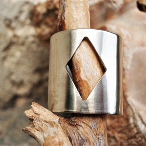Silver Cut Out Rhombus Ring Modern Geometric Adjustable Ring - Etsy