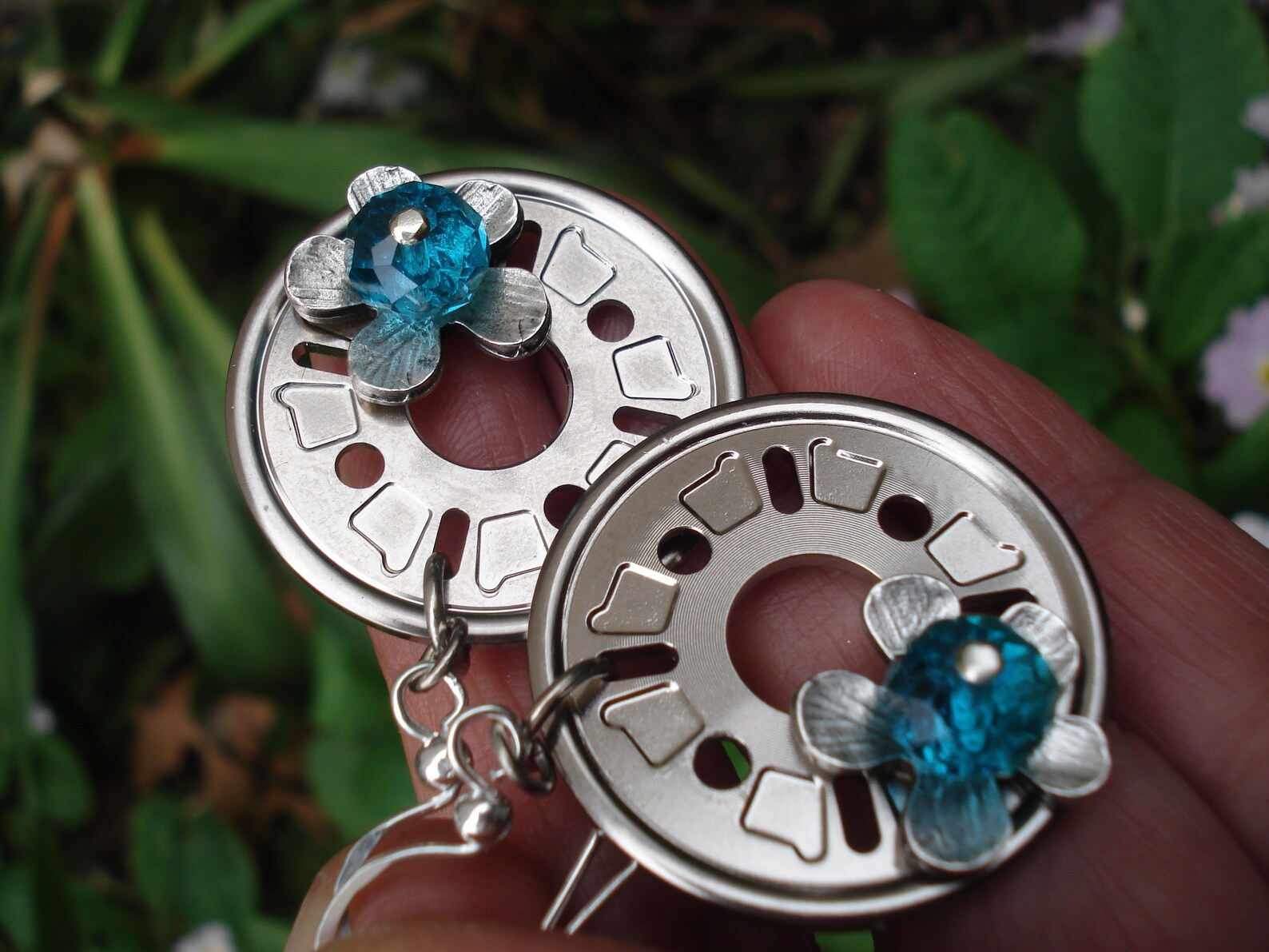 Hard Disk Drive Heads Earrings Riveted Turquoise Czesh Beads - Etsy