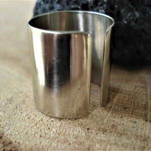 Silver Cut Out Rhombus Ring Modern Geometric Adjustable Ring Statement ...