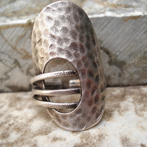 Modern Silver Ring - Etsy