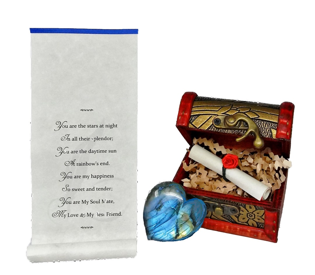 ROMANTIC MINI SCROLL in Treasure Box Love Poem you Are the - Etsy