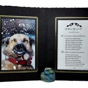 REMEMBRANCE PHOTO FOLDER With Bereavement Poem Keepsake Double Frame A ...