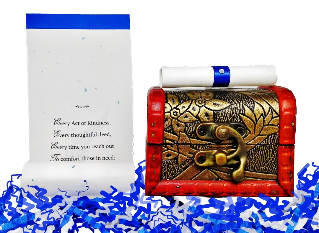 Personalized Act of Kindness Poem Gift: Mini Treasure Chest Thank You ...