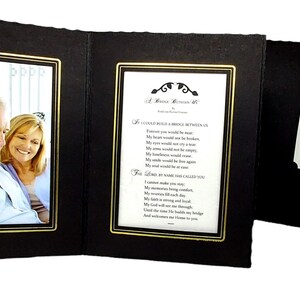 REMEMBRANCE PHOTO FOLDER With Bereavement Poem Keepsake Double Frame A ...